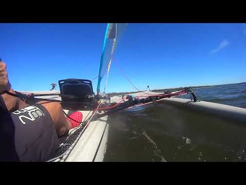 Furling spinnaker hobie Ti - YouTube