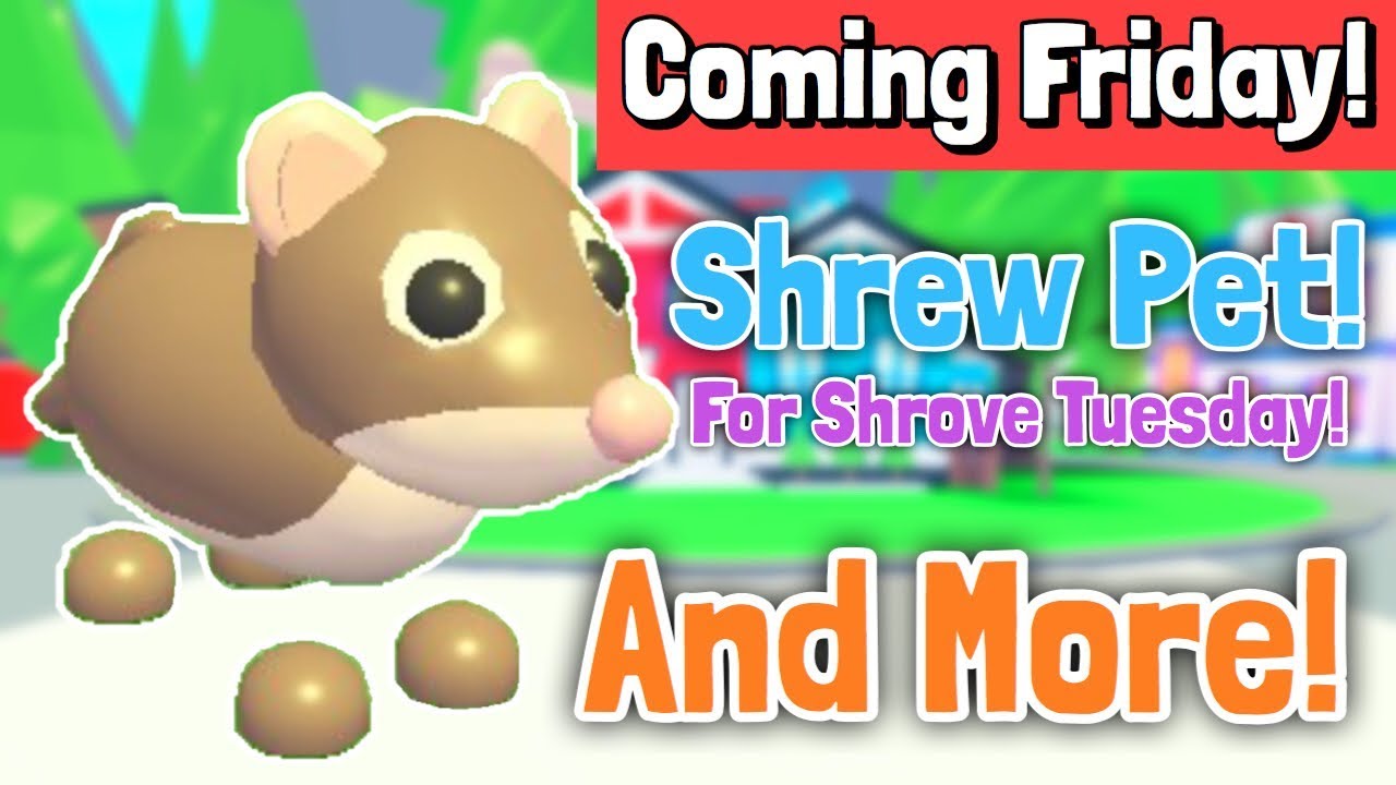 NEW SHREW PET COMING THIS FRIDAY! NEW PETS! Adopt Me Leaks - YouTube