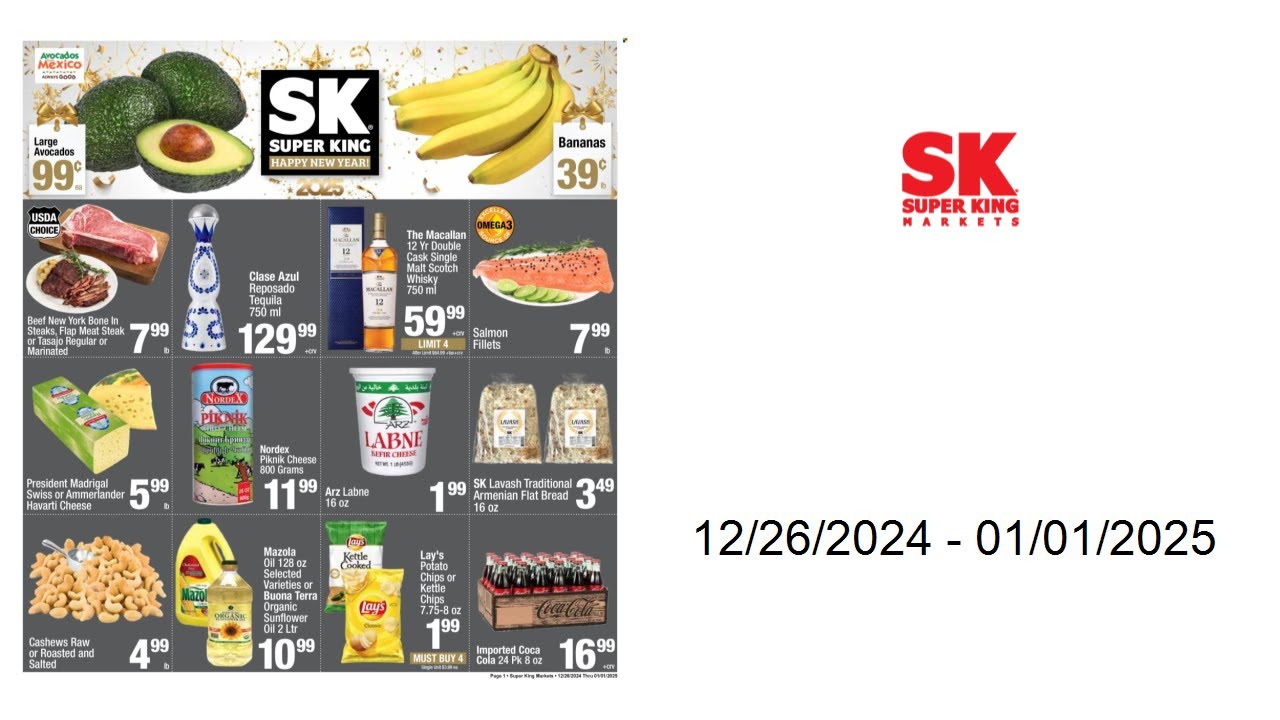Super King Markets Weekly Ad - 12/26/2024 - 01/01/2025 - YouTube