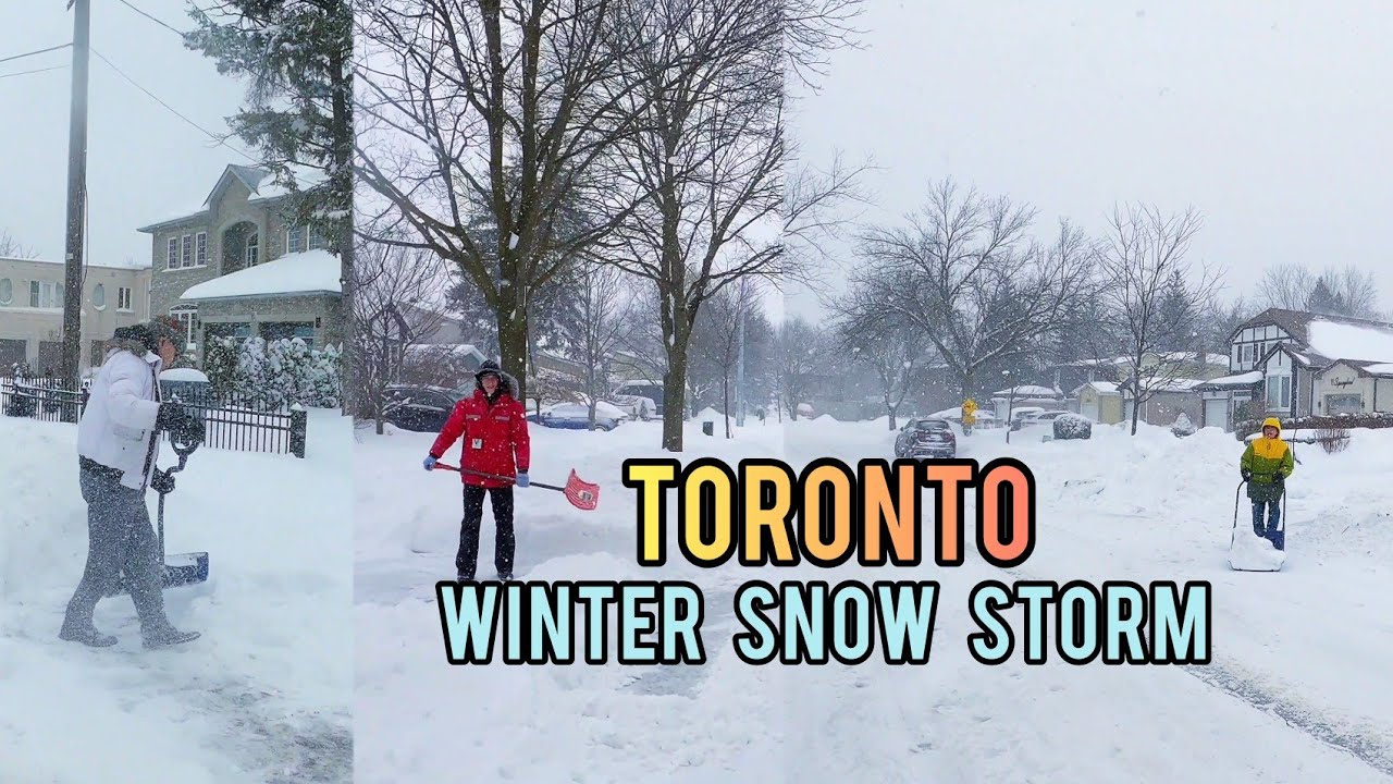 Winter Snow Storm in Toronto, Canada, Ontario - YouTube