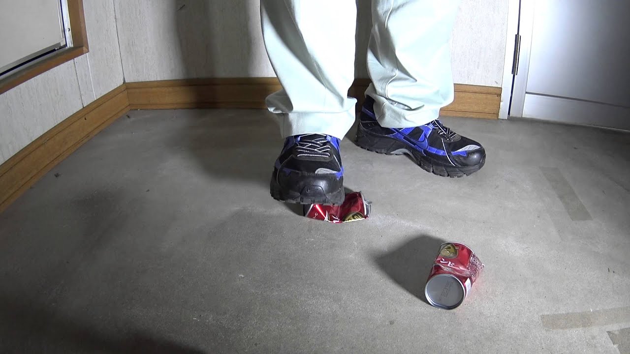 Steel can stomp - YouTube