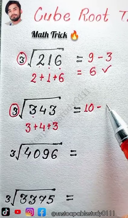Cube Root Tricks 🔥 #unstoapablestudy0111 #mathiqtest #maths #cube # ...