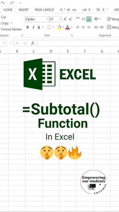 Subtotal Function In Excel Excel Tricks Excel Formulas Excel