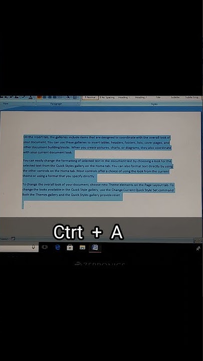 computer me matter select karne ki shortcut key - YouTube