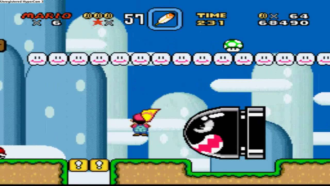 Super Mario World - Como pegar a lua da fase "Yoshi Island" - YouTube