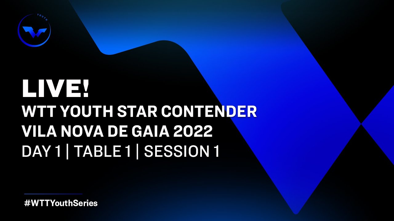 Wtt Youth Star Contender Vila Nova De Gaia 2022 Day 1 Table 1 Session 1 Youtube