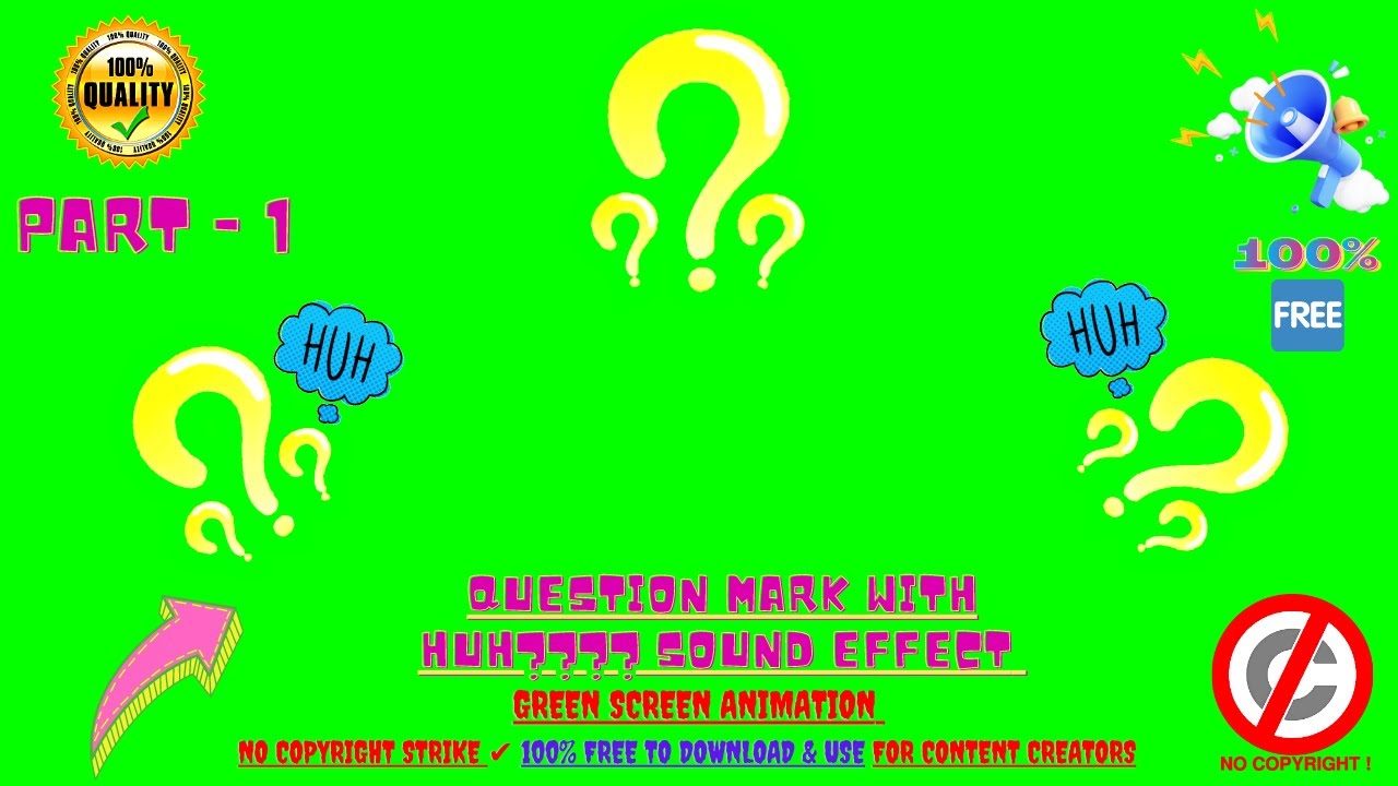 Question Mark Huh???? 🤔 Animation With Sound Effect🔊No Copyright Strike ...