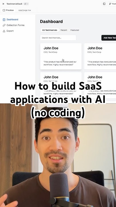 How to build SaaS applications with AI (no coding) - YouTube
