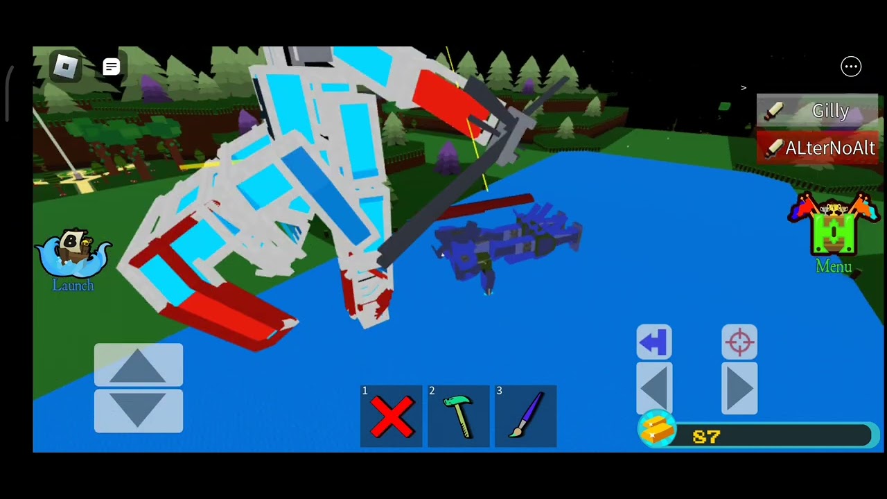 blue thingy vs shield mech 2.0 - YouTube