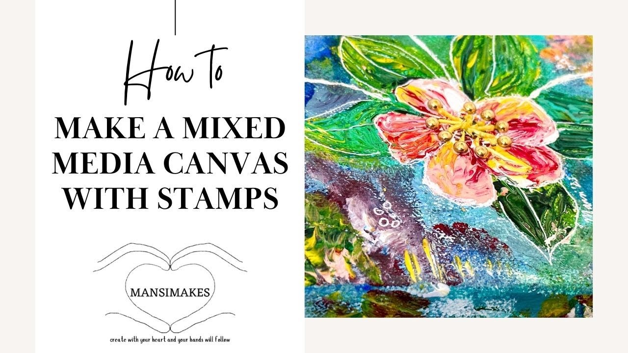 How to Use Stamps for Canvas Paintings - YouTube