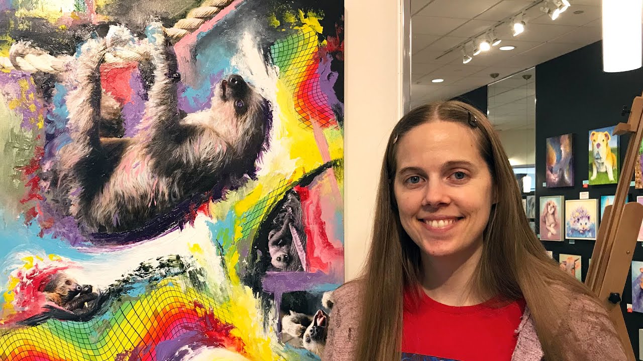 Psychedelic Sloths of Tanganyika at Krystle Cole's Art Gallery - YouTube