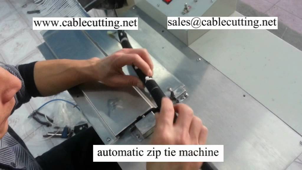 automatic zip tie machine,Semi-auto Nylon Cable Binding Machine - YouTube