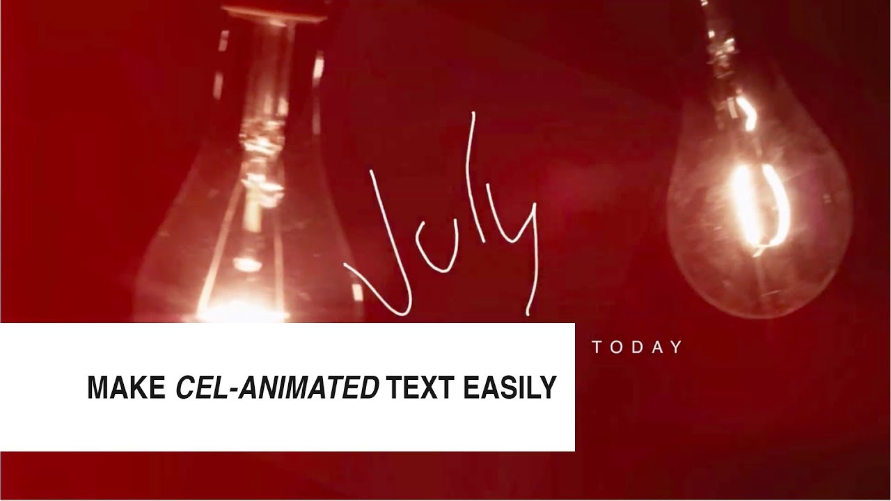 Tutorial: How to make a cel-animated text easily. - YouTube