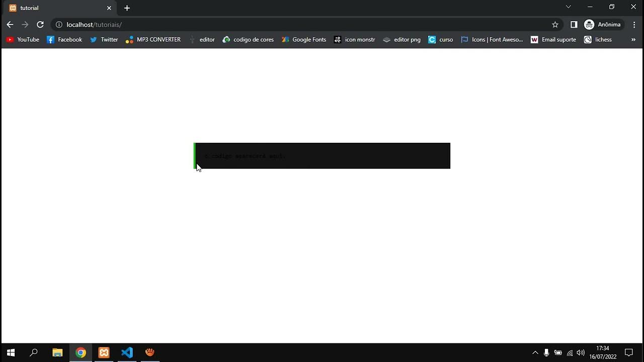 COMO CRIAR CAIXA DE CODIGO COM HTML E CSS - YouTube
