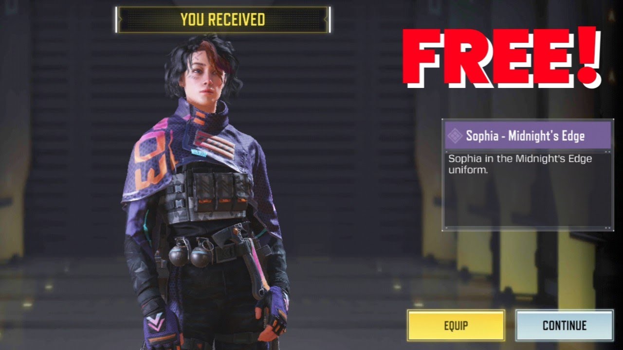 DON'T FORGET TO CLAIM YOUR SOPHIA - MIDNIGHT'S EDGE | COD MOBILE - YouTube