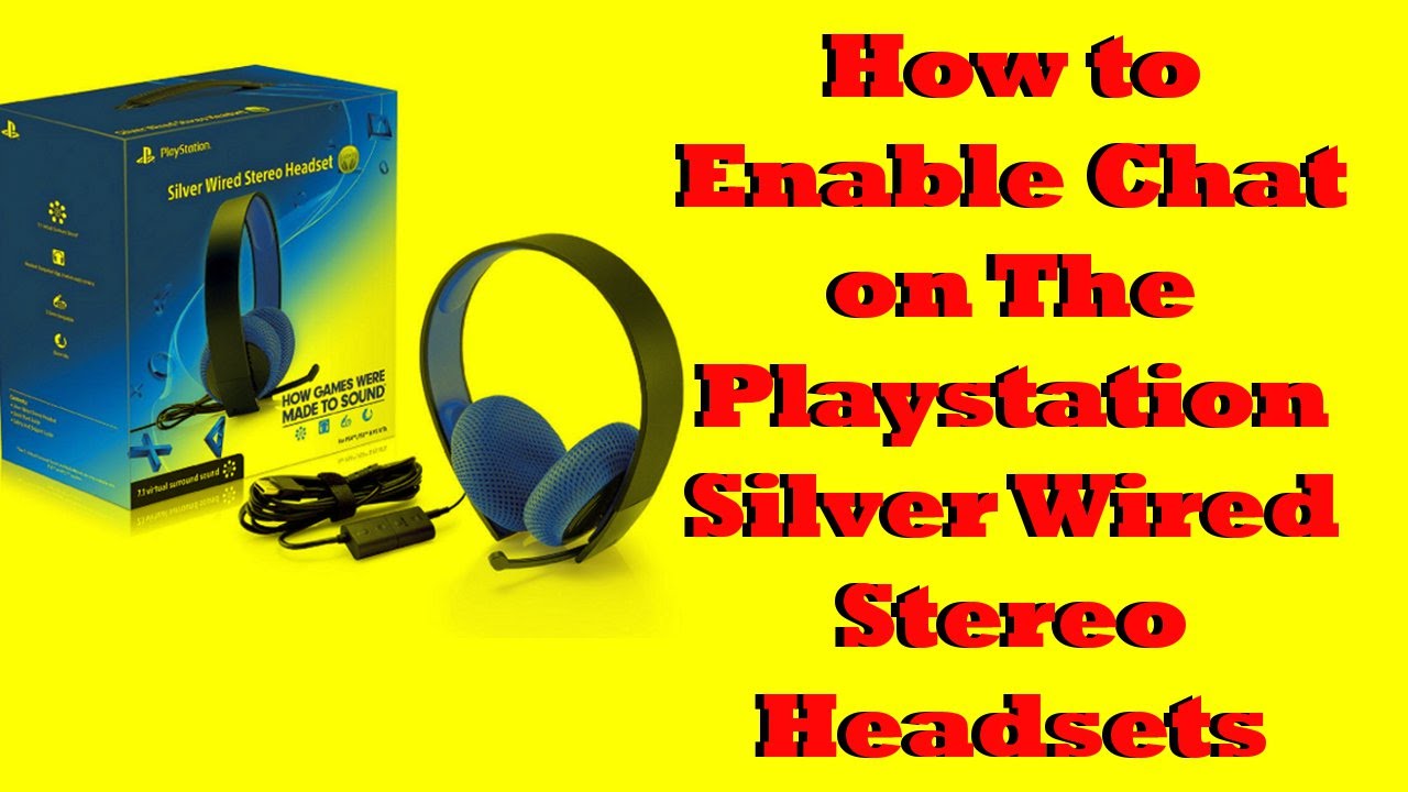 How to Enable chat on the playstation Silver Wired Headsets - YouTube