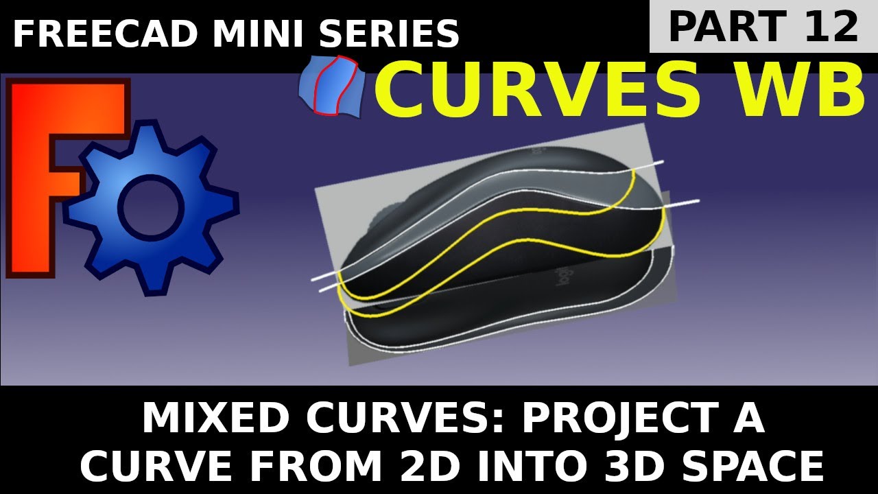 Learn freeCAD Curves Workbench 12: Mixed Curves Tool Ideal for tracing ...