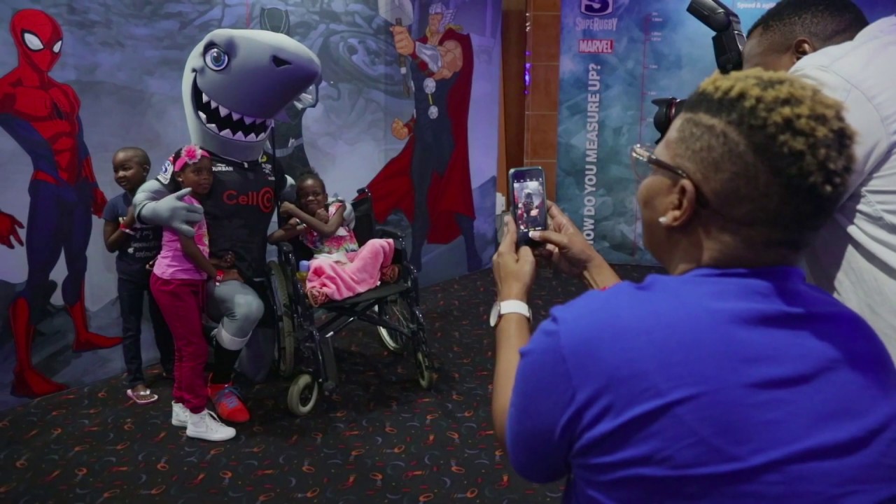 #TacklingCancer - CHOC Movie Day with the Cell C Sharks - YouTube