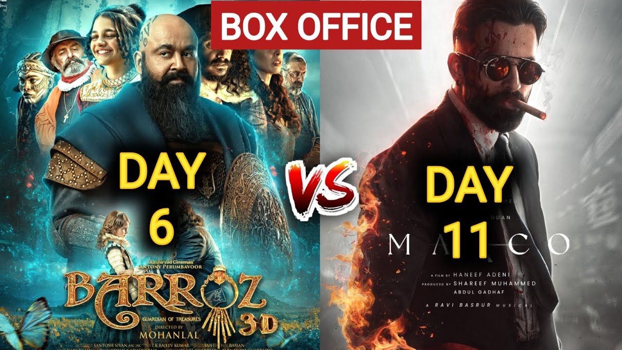 Barroz vs Marco Box Office Collection | Barroz Box Office Collection ...