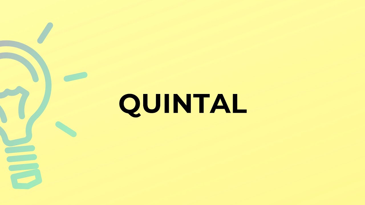 What is the meaning of the word QUINTAL? - YouTube