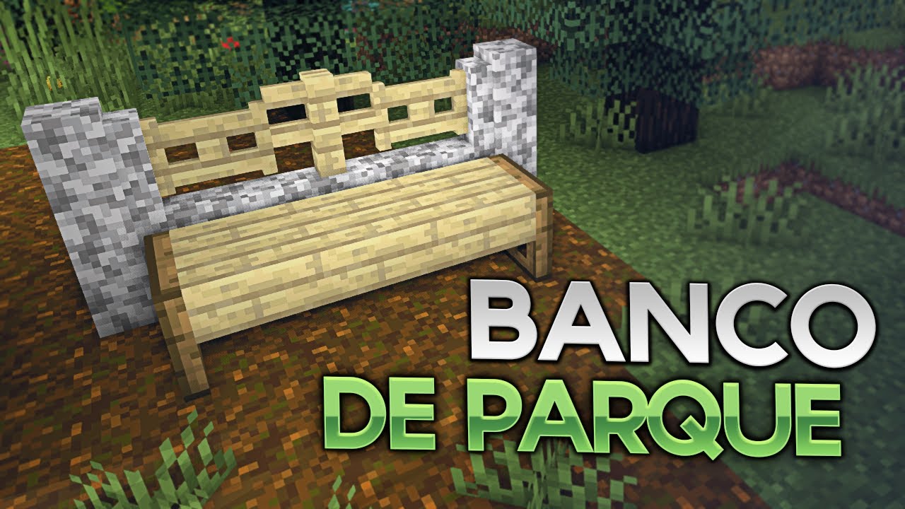 CÓMO HACER UN BANCO DE PARQUE EN MINECRAFT - YouTube