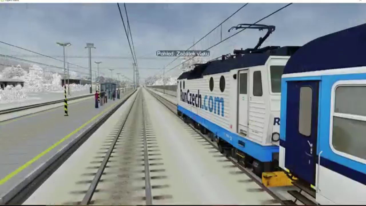 Open Rails EP 28 CZ CD ř 362027-5 Brno hl.n. - Praha hl.n. - YouTube