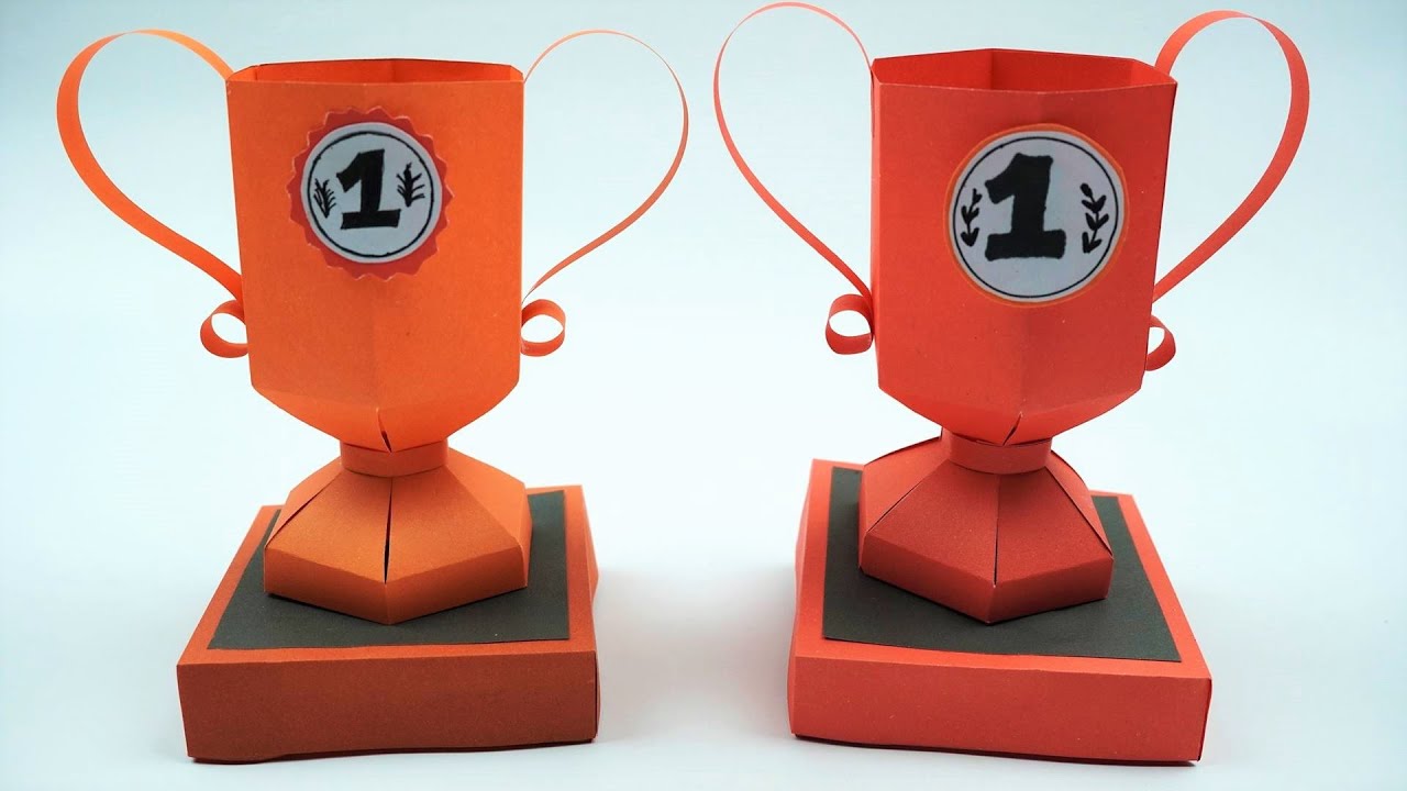 How to Make Paper Trophy For Father's Day || DIY Father's Day Paper ...