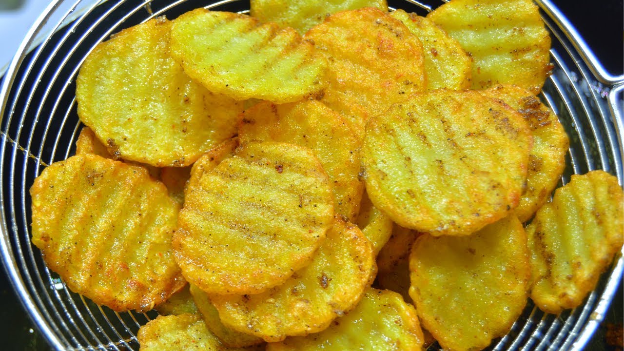 Wavy Fries Recipe By Lazzatain| Waffle Fries at home - YouTube