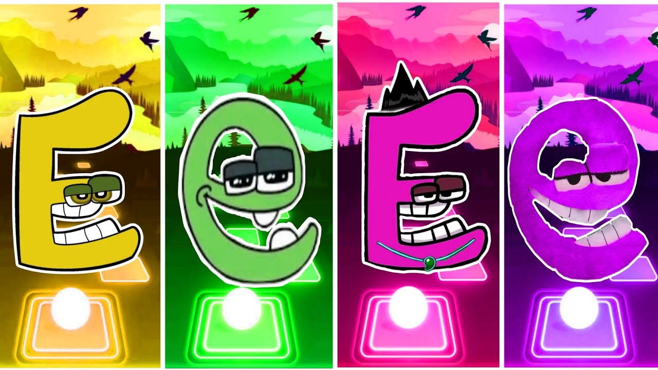 Alphabet Lore E - Yellow Version 🆚 Alphabet Lore - Green Version 🆚 Pink ...