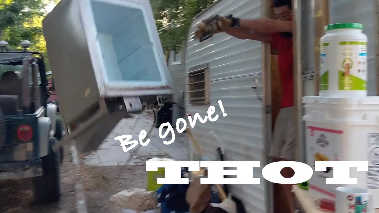 The Cursed Refrigerator || Trailer Renovation Series - YouTube