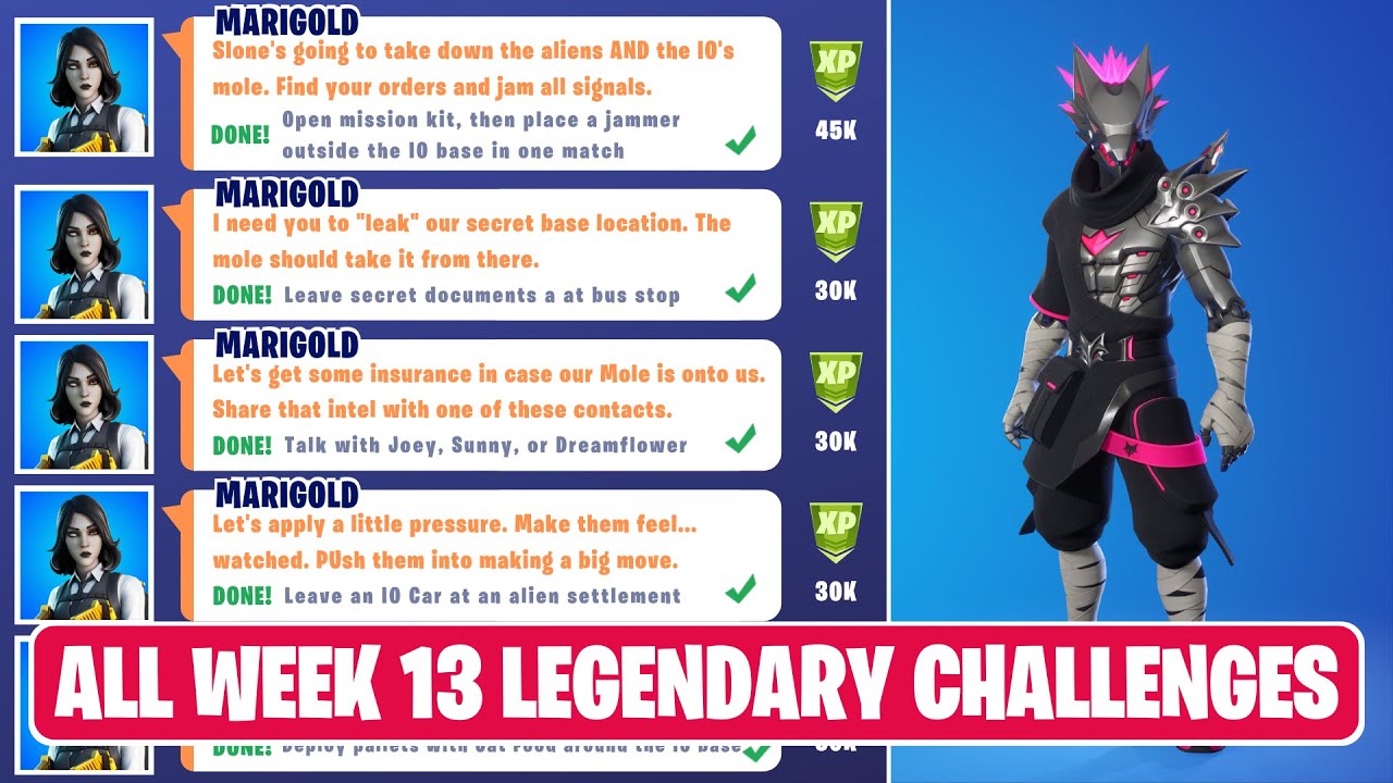 All Week 13 Legendary Quest Challenges Guide! - Fortnite Chapter 2 ...