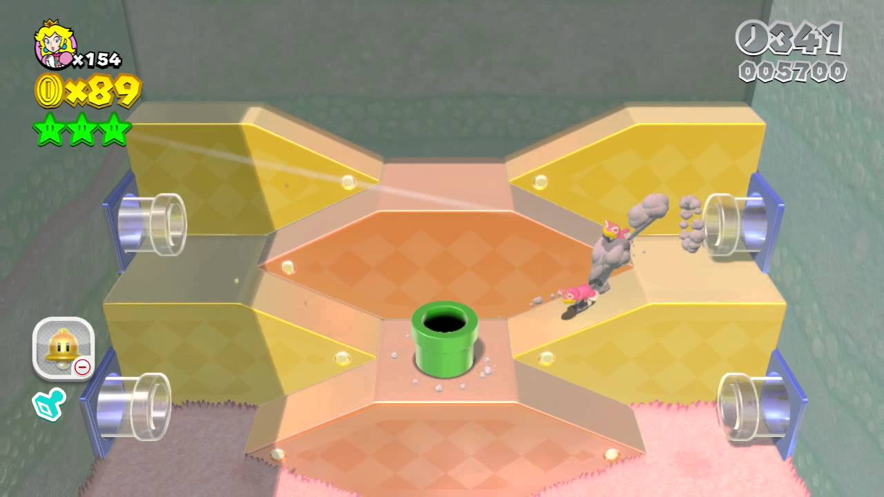 Super Mario 3D World: World 2-5 - Double Cherry Pass (Peach) - YouTube