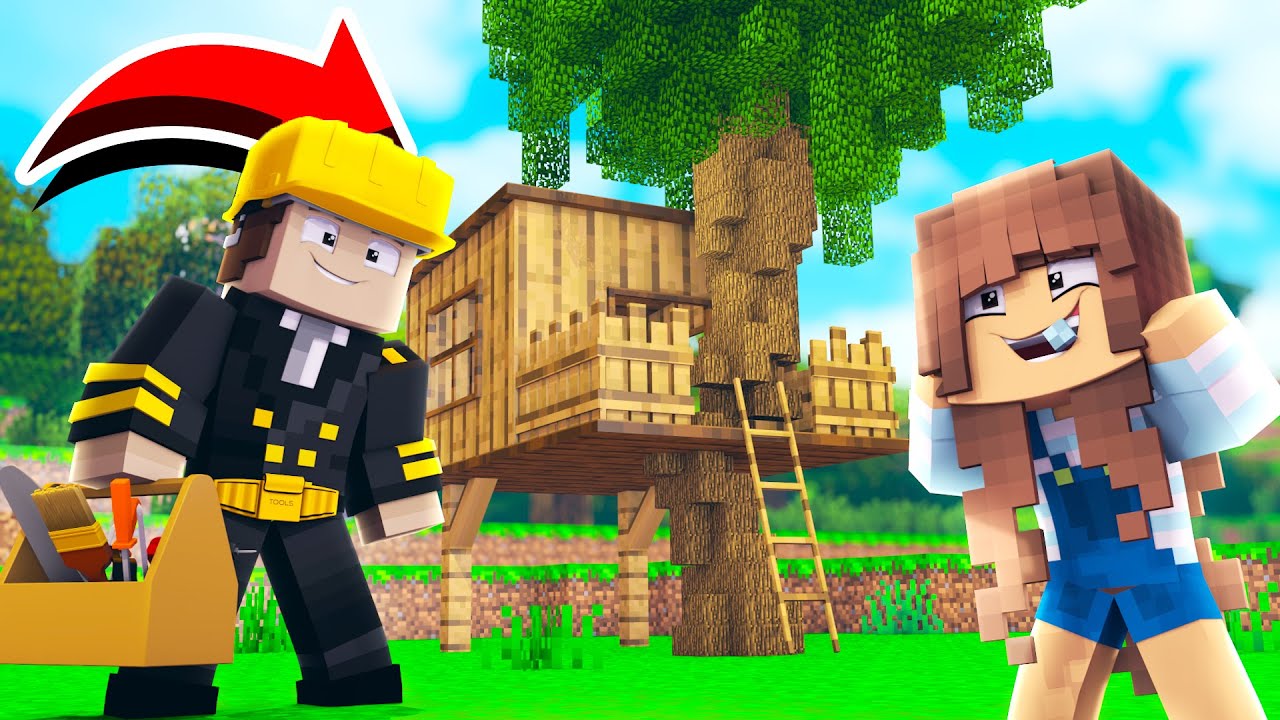 ON CONSTRUIT UNE CABANE POUR LOUNA sur MINECRAFT !! AWARIZ - YouTube