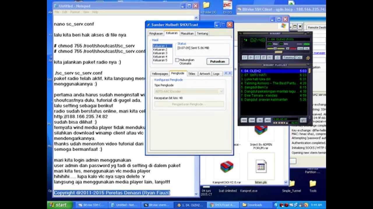 Tutorial Install Shoutcast Radio Streaming on Linux Ubuntu 12.04 32bit + Cara menggunakannya ...