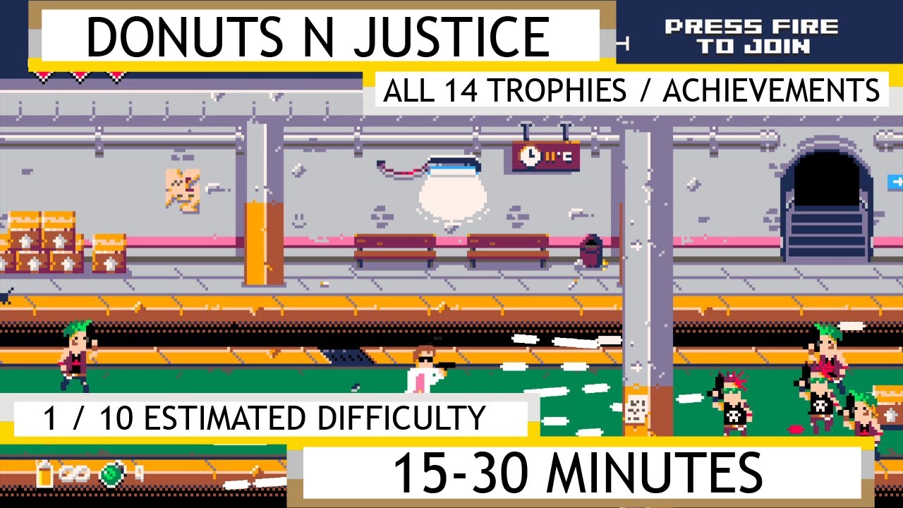 Donuts 'N' Justice - Platinum Trophy / Achievement Guide 100% ...