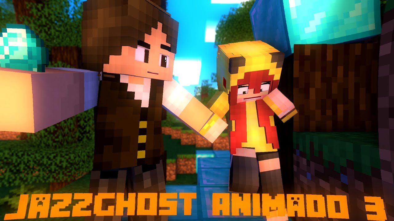 JAZZGHOST ANIMADO 3(MINECRAFT, MAS ONDE ENCOSTAMOS VIRA BLOCO DE ...