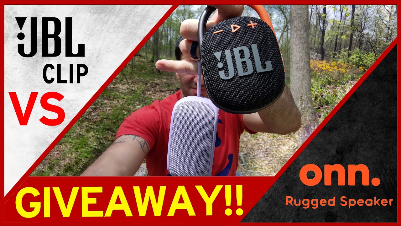 JBL Clip VS Onn. Small Rugged - AND FIRST EVER GIVEAWAY ON THE CHANNEL ...