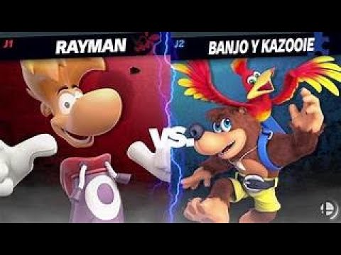 Mii Fighter Battle: Rayman vs Banjo Kazooie - YouTube