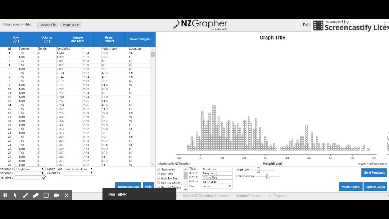 Importing data into NZgrapher - YouTube
