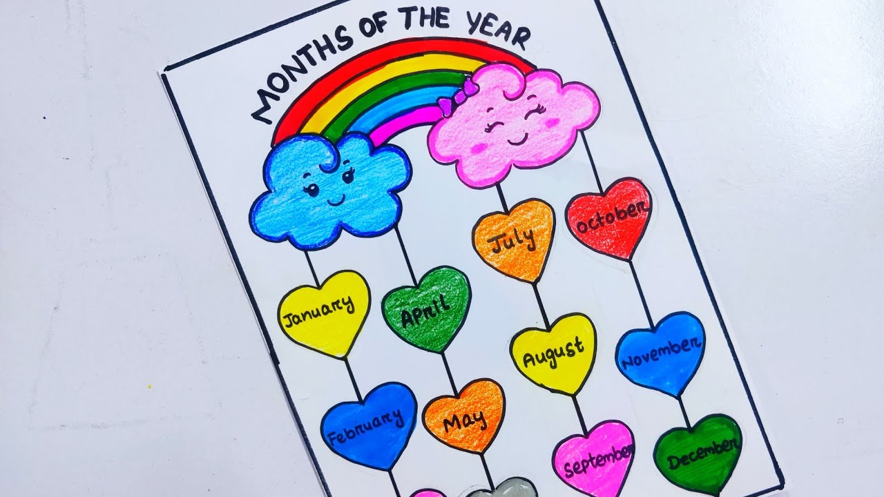 months of the year chart/months of the year school project/months name ...