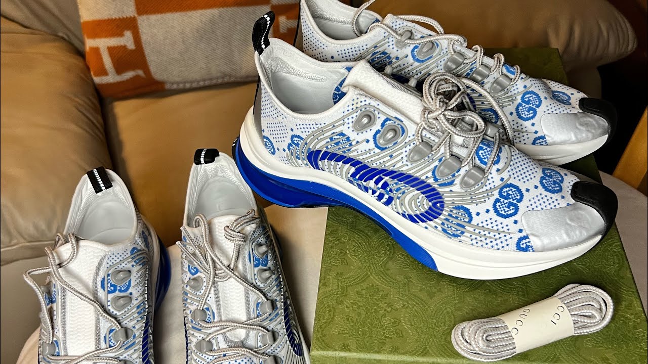 Another pair of Gucci runners for husband and I, this time in white ...