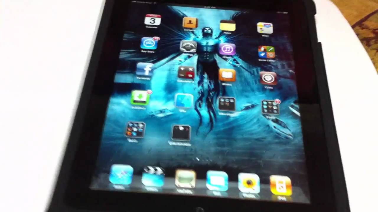 using the iPad camera kit as a flash addapter with ifile (Arabic) - YouTube