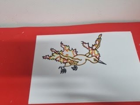 how to draw Moltres - YouTube
