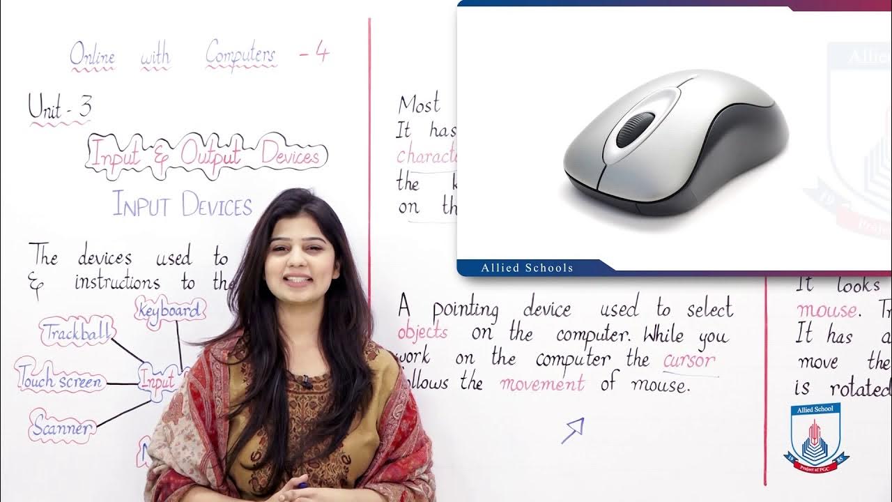 Class 4 - Computer Studies - Chapter 3 - Lecture 1 - Input Devices - Allied Schools - YouTube