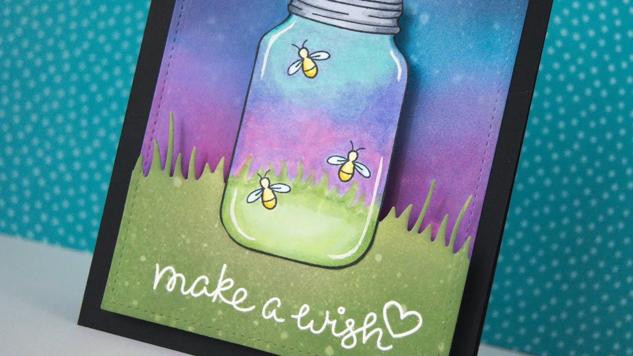 Interactive fireflies card that lights up with Chibitronics and Lawn ...