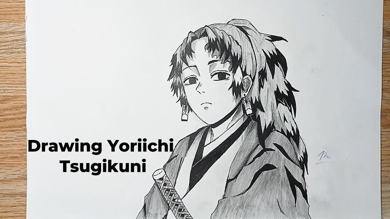 How to draw Demon Slayer Kimetsunoyaiba characters Yoriichi Drawing ...