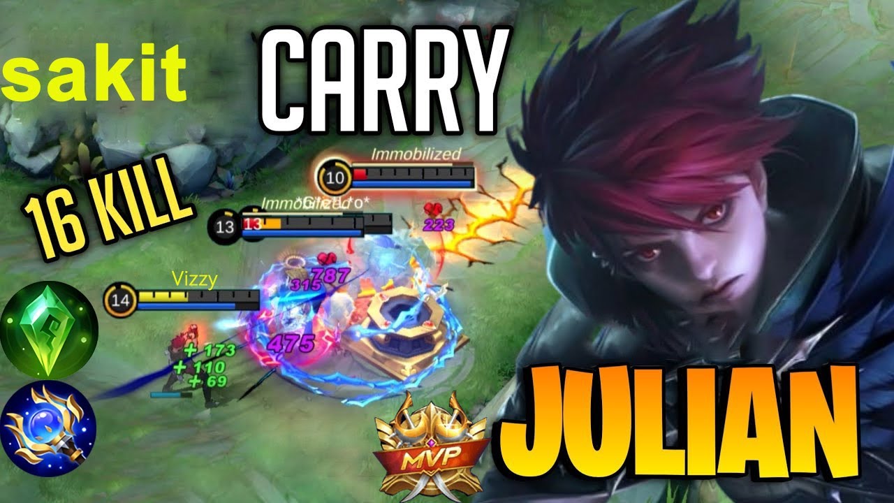 JULIAN 16KILL COMBO SKILL FULL FIGHT-mlbb - YouTube