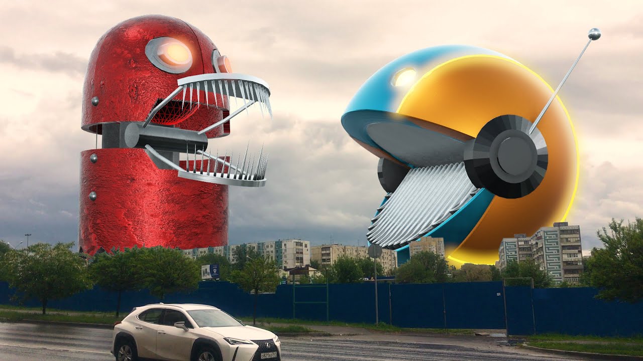 Pacman vs Robot Ghost - YouTube