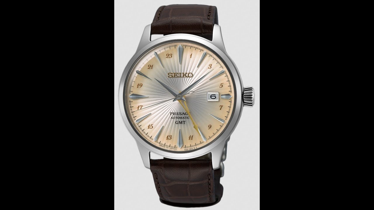 60FPS UNBOXING Seiko Cocktail Rusty Nail Cocktail Time GMT Fréfi karóra ...