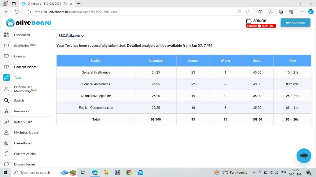 Oliveboard Live Mock Test Analysis | GS, ENGLISH | 13-14 January 2024 ...